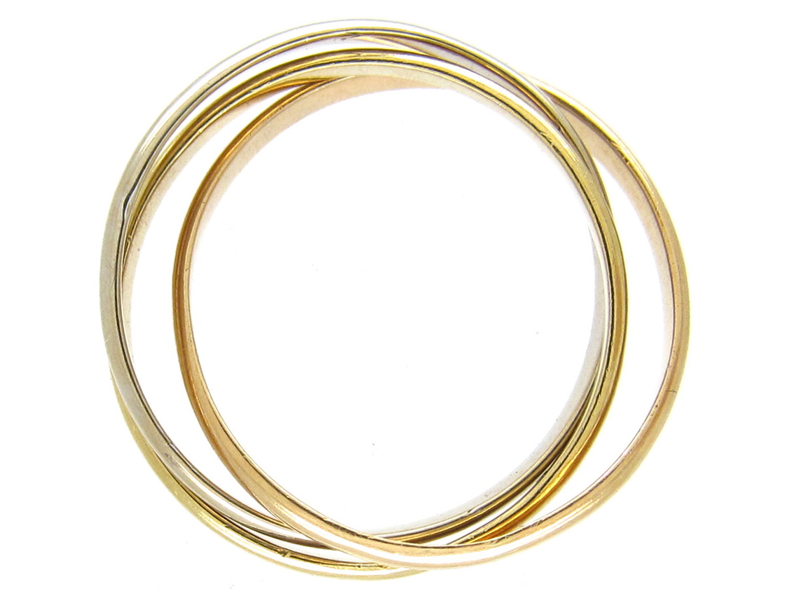 18ct Gold Triple Gold Band Ring (973E) | The Antique Jewellery Company