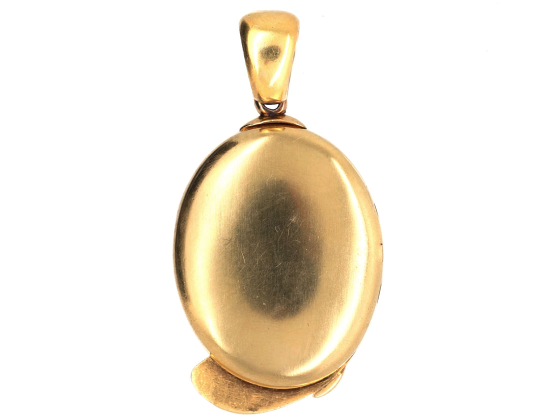 Victorian 15ct Gold Oval Coiled Snake Locket (962G/O) | The Antique ...
