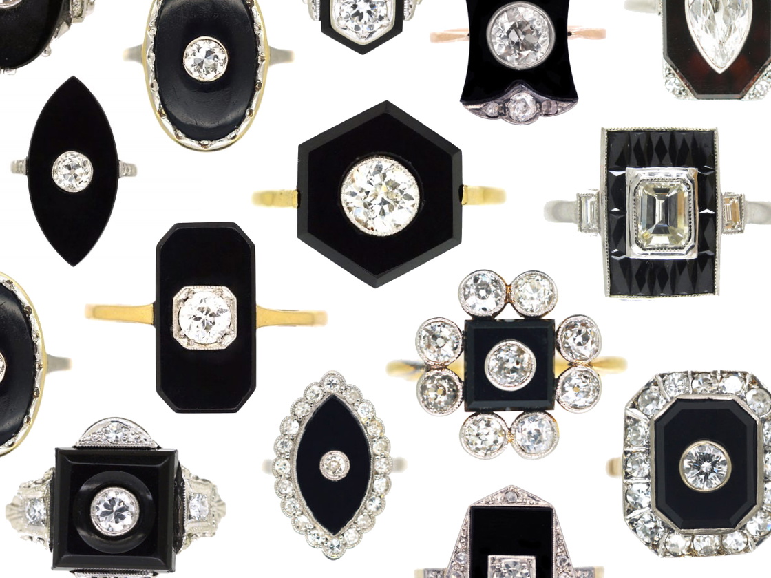 Why Onyx Engagement Rings Are a Stunning Alternative | The Antique ...